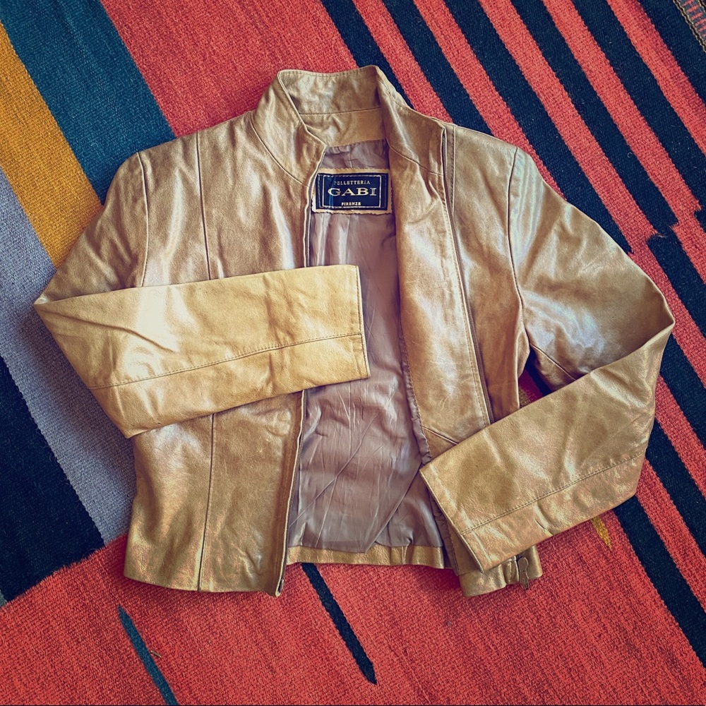 Italian Tan Leather Jacket - Gem